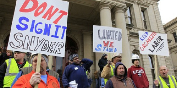 Michigan House OKs “Right-to-Work For Less” Bills as Thousands of ...