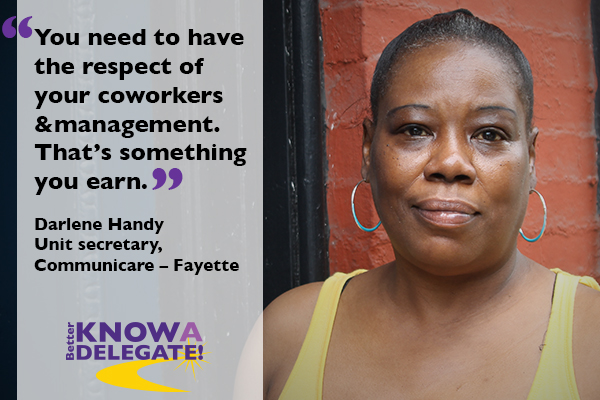 Better Know A Delegate: Darlene Handy :: 1199SEIU